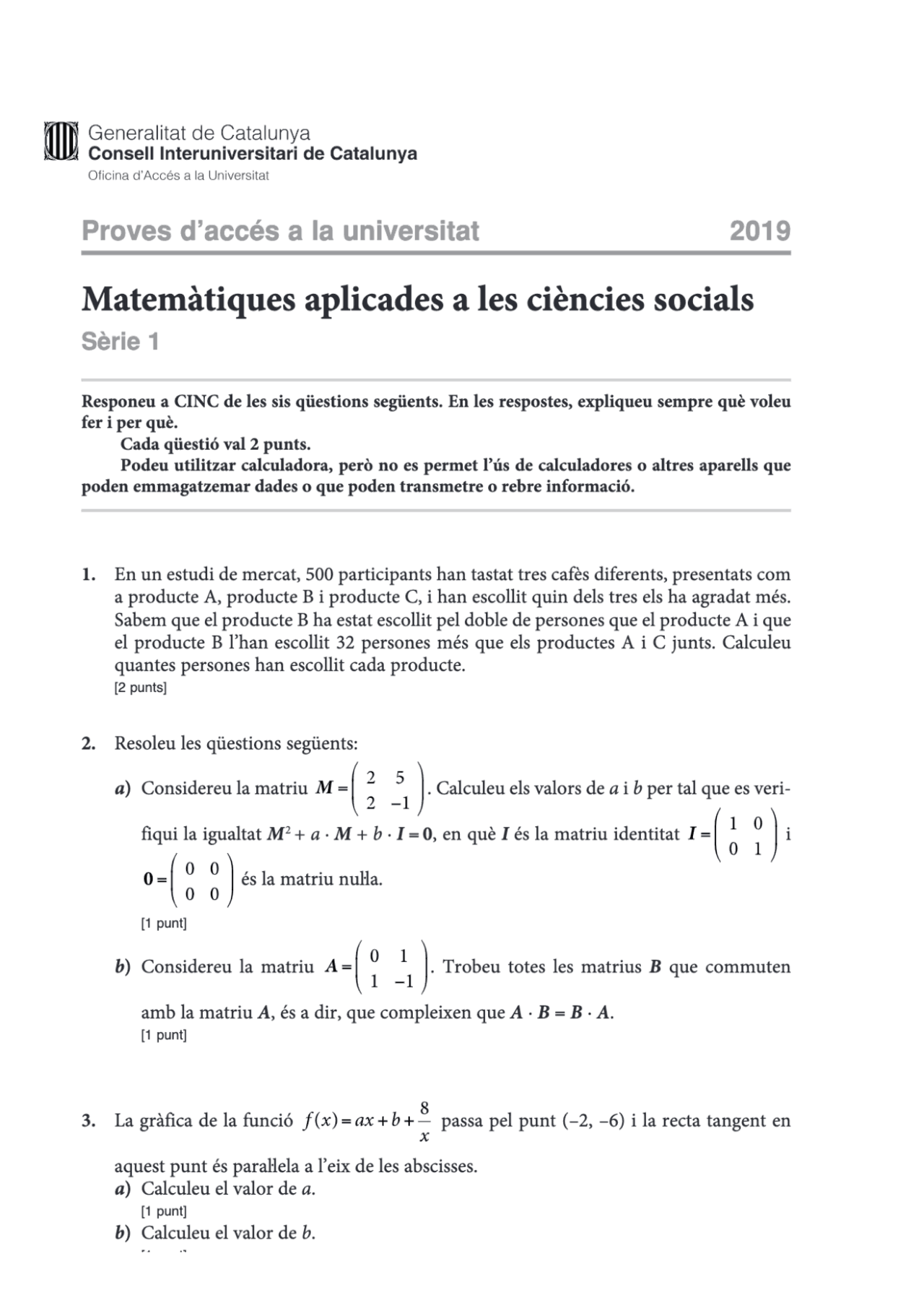 Examen Para Practicar Exámenes De Idioma Catalán Docsity