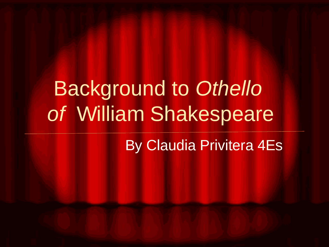 Othello Powerpoint Slide Di Inglese Docsity
