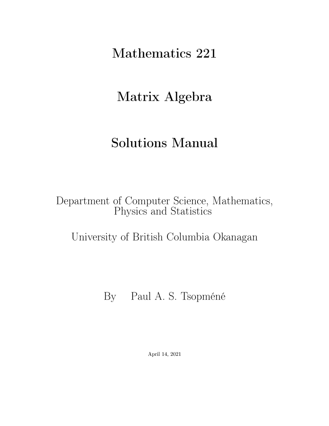 Soluciones de matrices | Study notes of Linear Algebra | Docsity