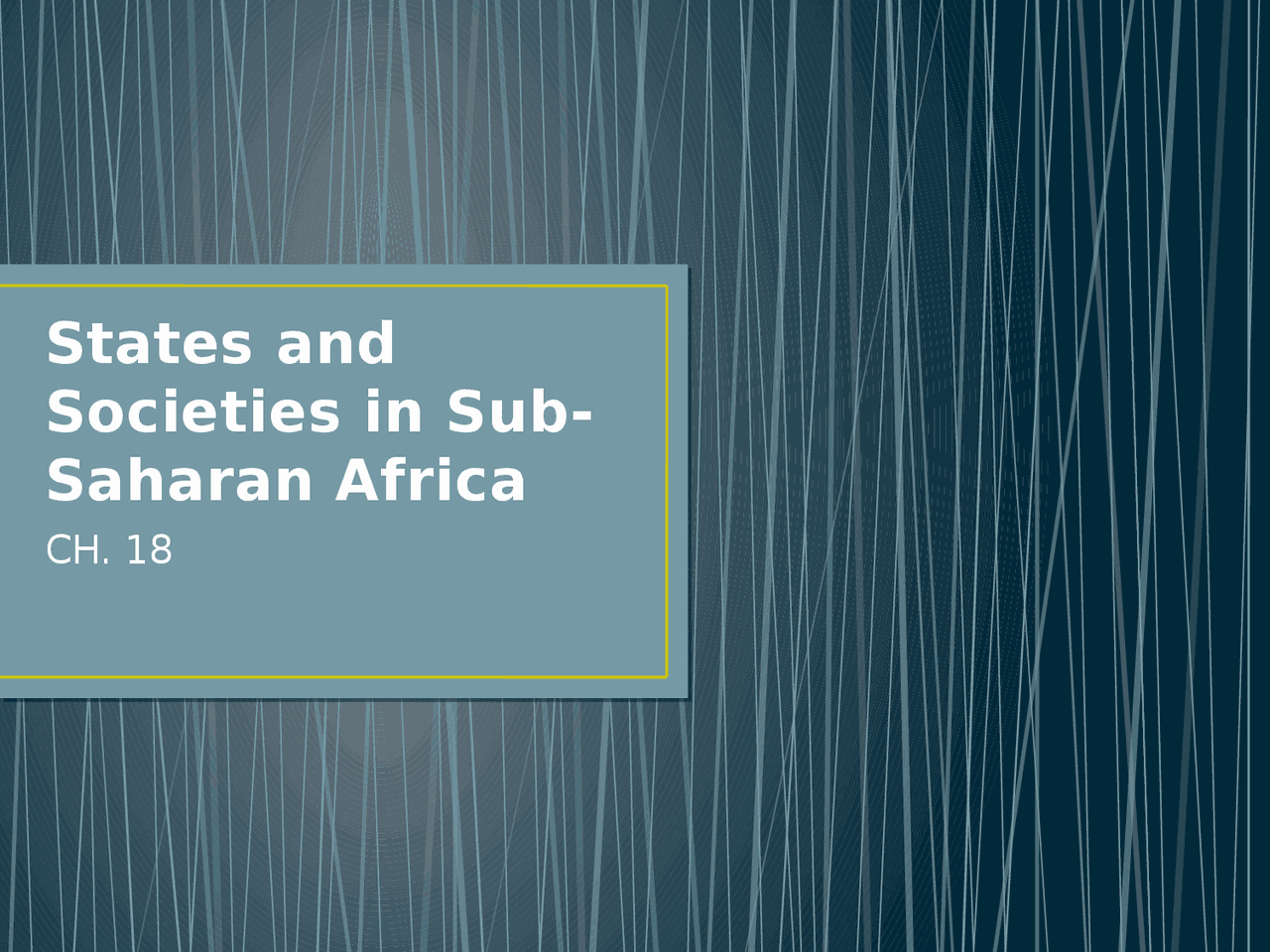 Chapter 18 society of African tribes and islam and how it became ...