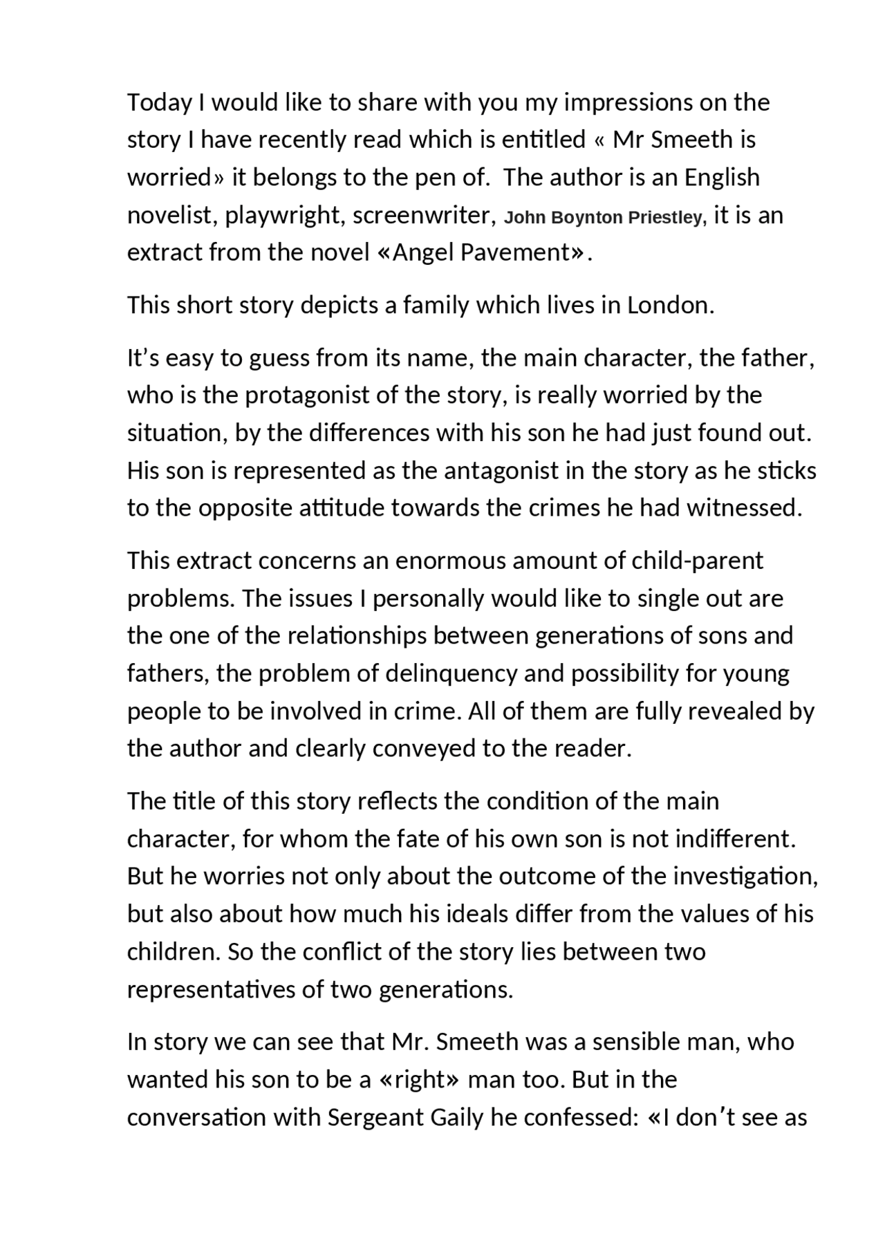 interpritation of angel pavement | Summaries English Language | Docsity