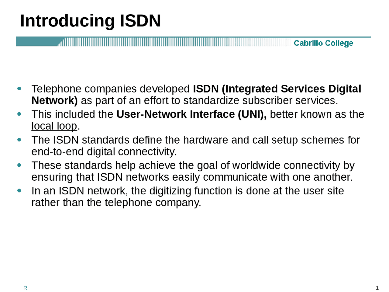 Introducing Isdn Networking Summaries Computer Networks Docsity