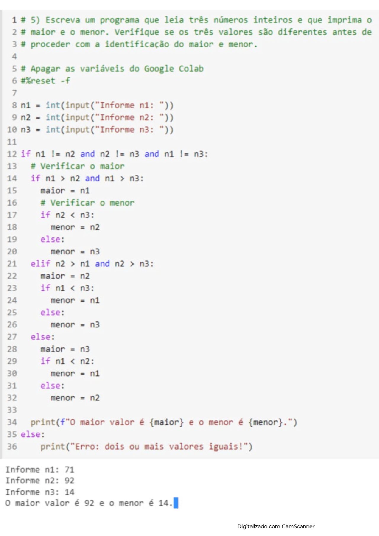 Linguagem de programação | Esquemas Linguagem de Programação | Docsity
