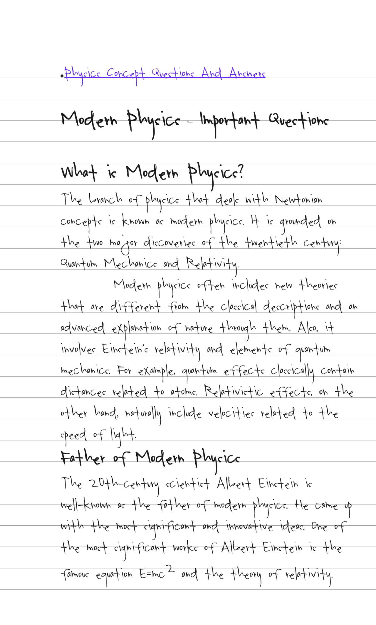 Physics important question for competitive examination | Exams Physics ...