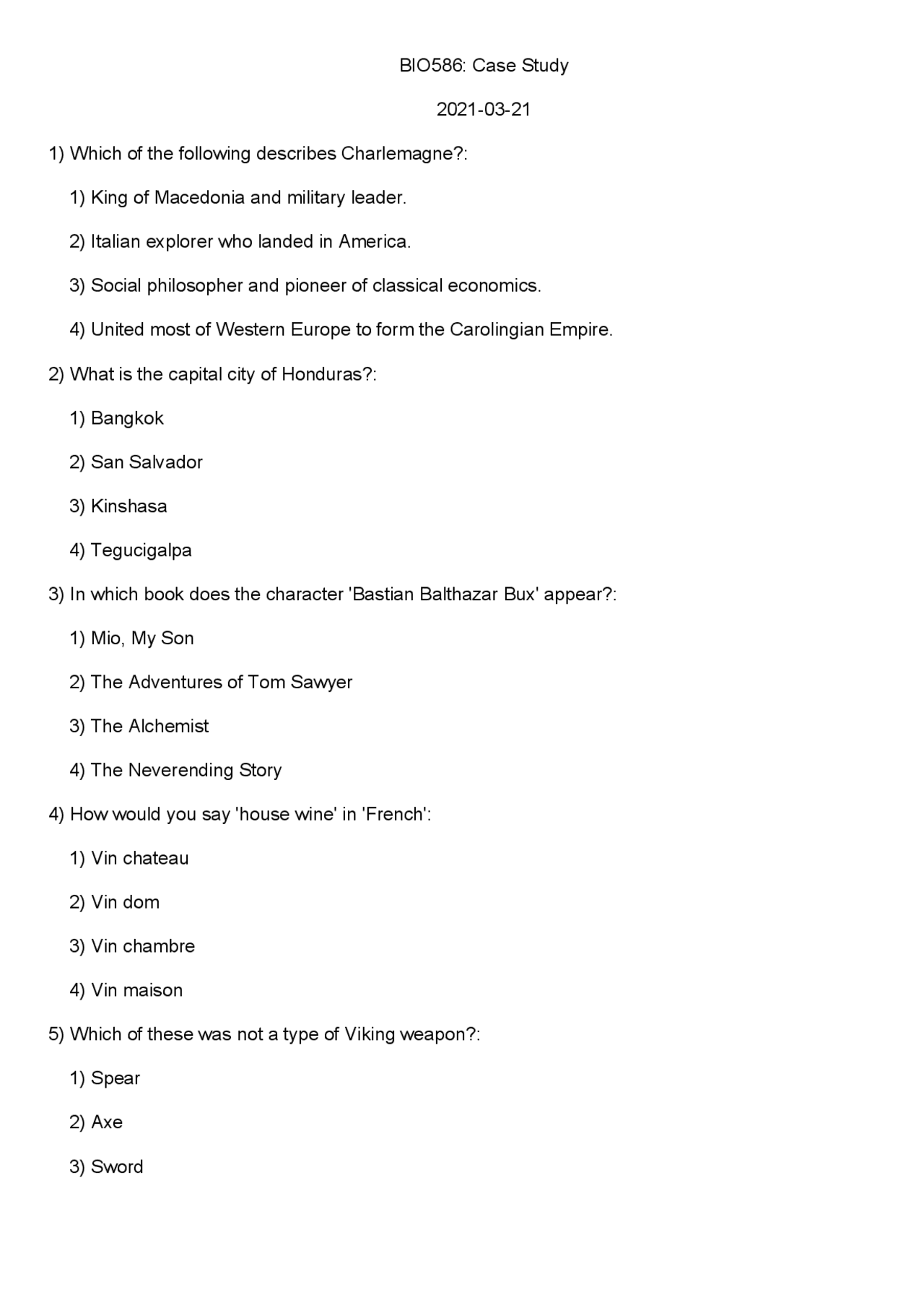 Biochemistry case study300003 | Lab Reports Biology | Docsity