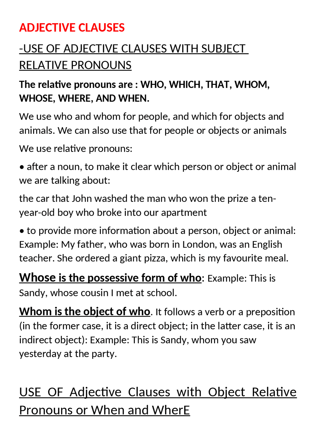 Lingua E Traduzione Inglese 2 Prove Desame Di Lingue Docsity