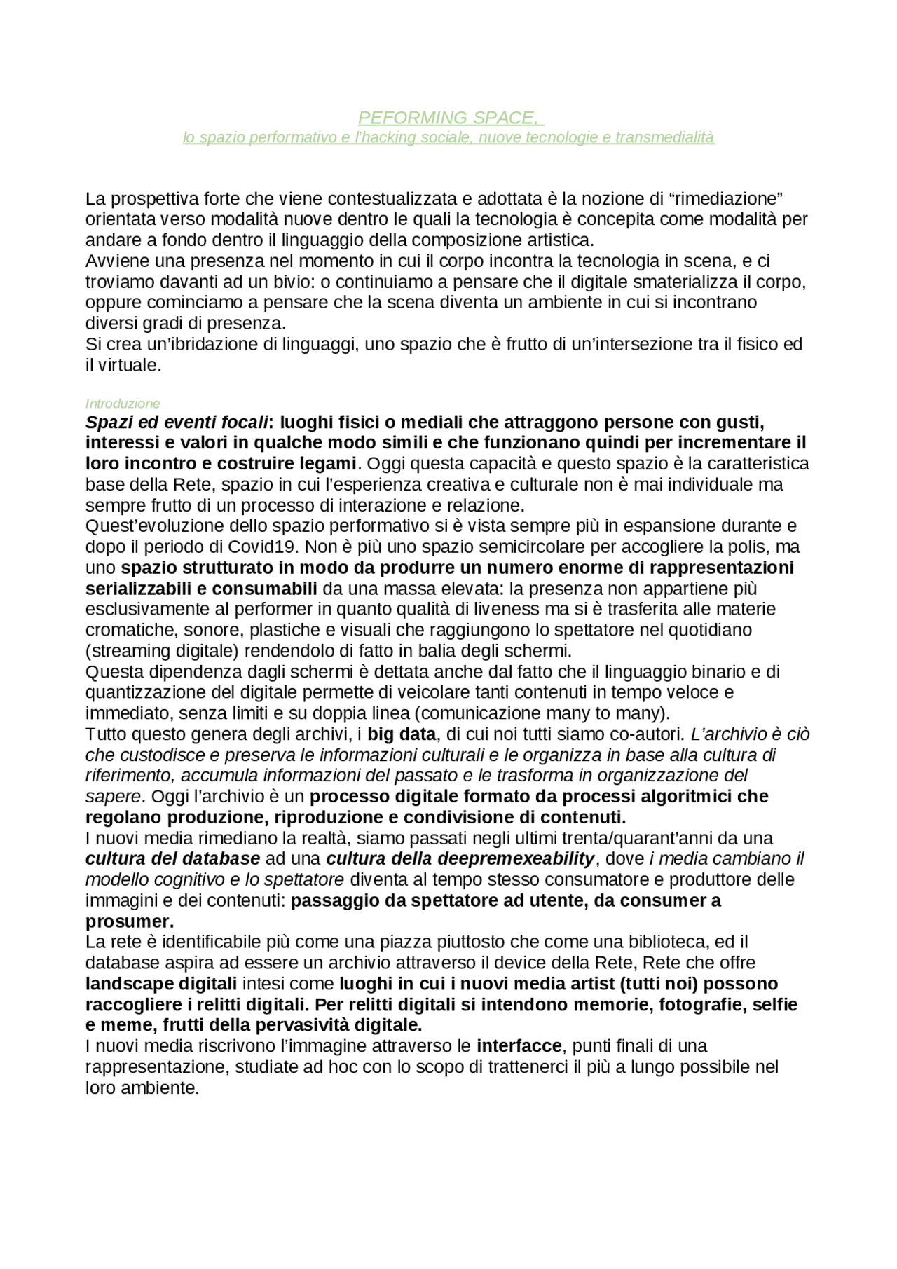 Performing Space. Lo spazio performativo e l'hacking digitale | Appunti ...