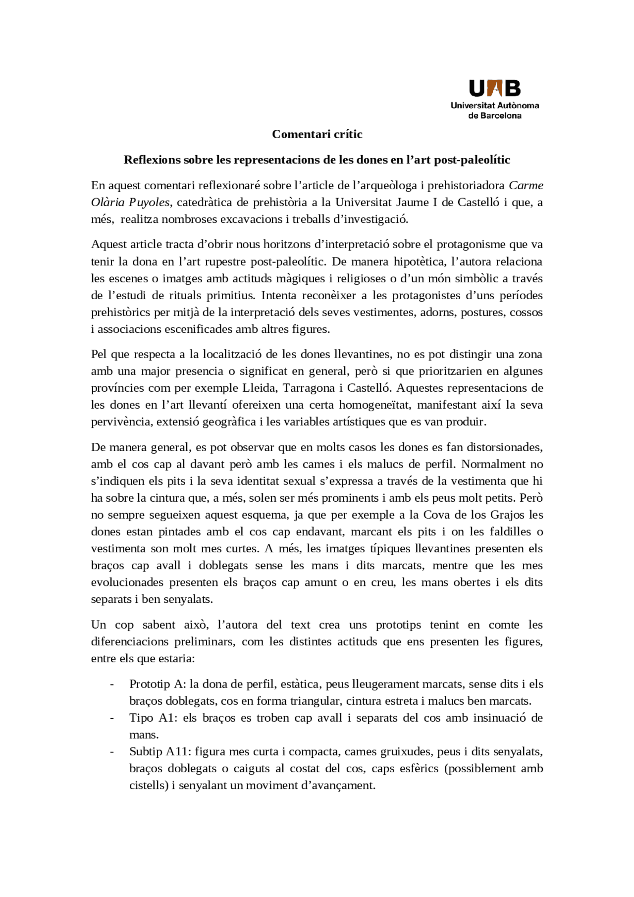 Arqueologia De Las Mujeres Asignatura Arqueologia De Les Societats