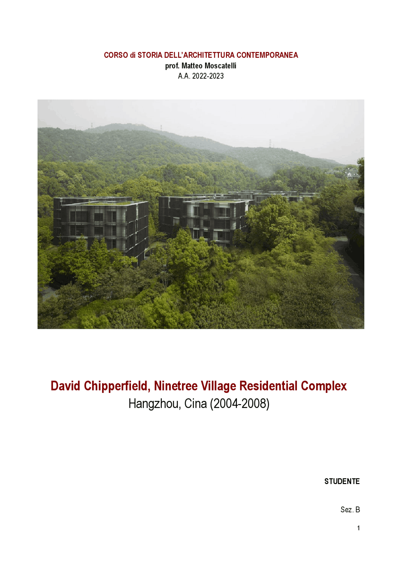 TESINA - Ninetree Village, Hangzhou - Chipperfield | Tesine ...