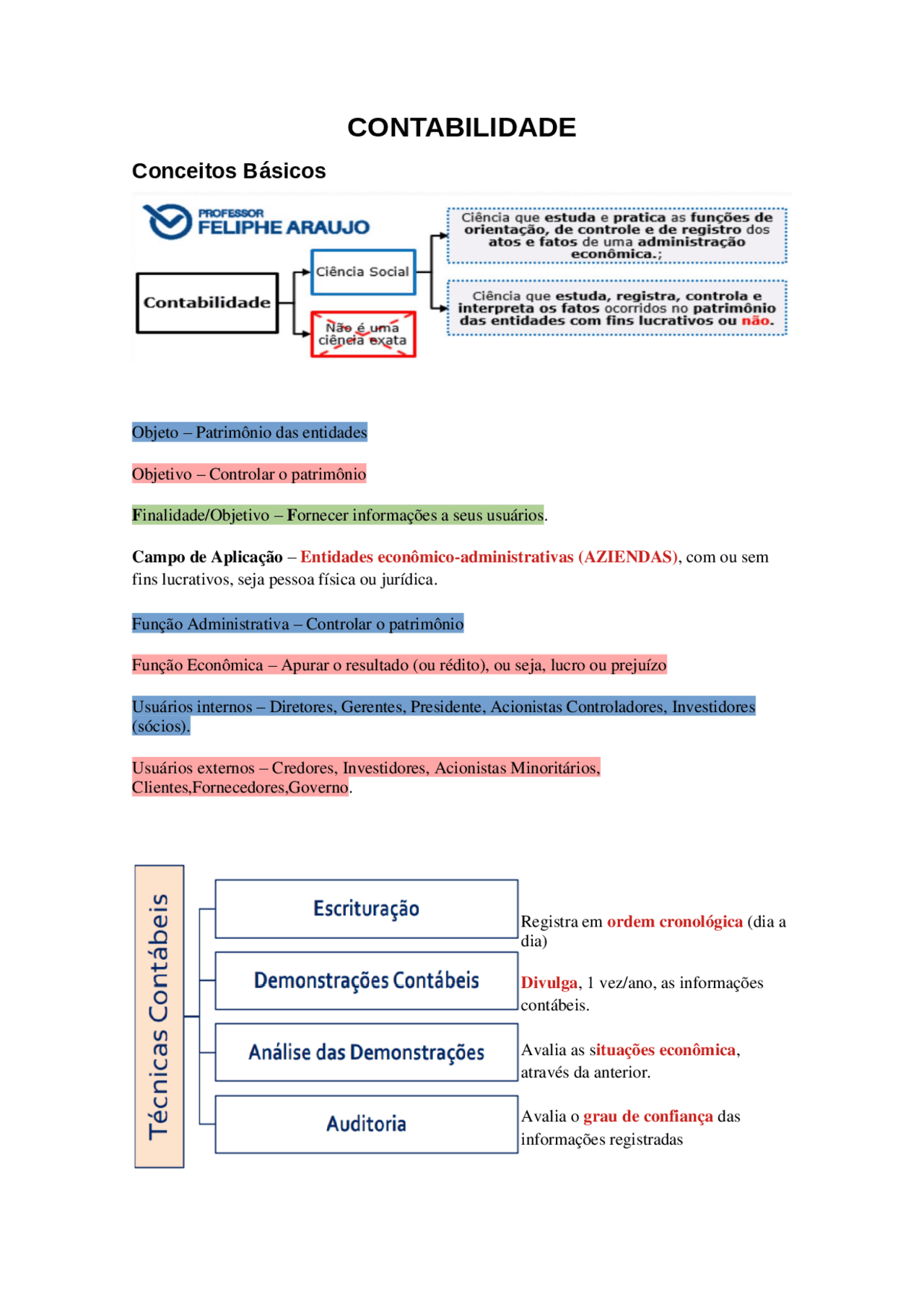 Contabilidade para concursos - parte 1 | Resumos Matérias técnicas ...