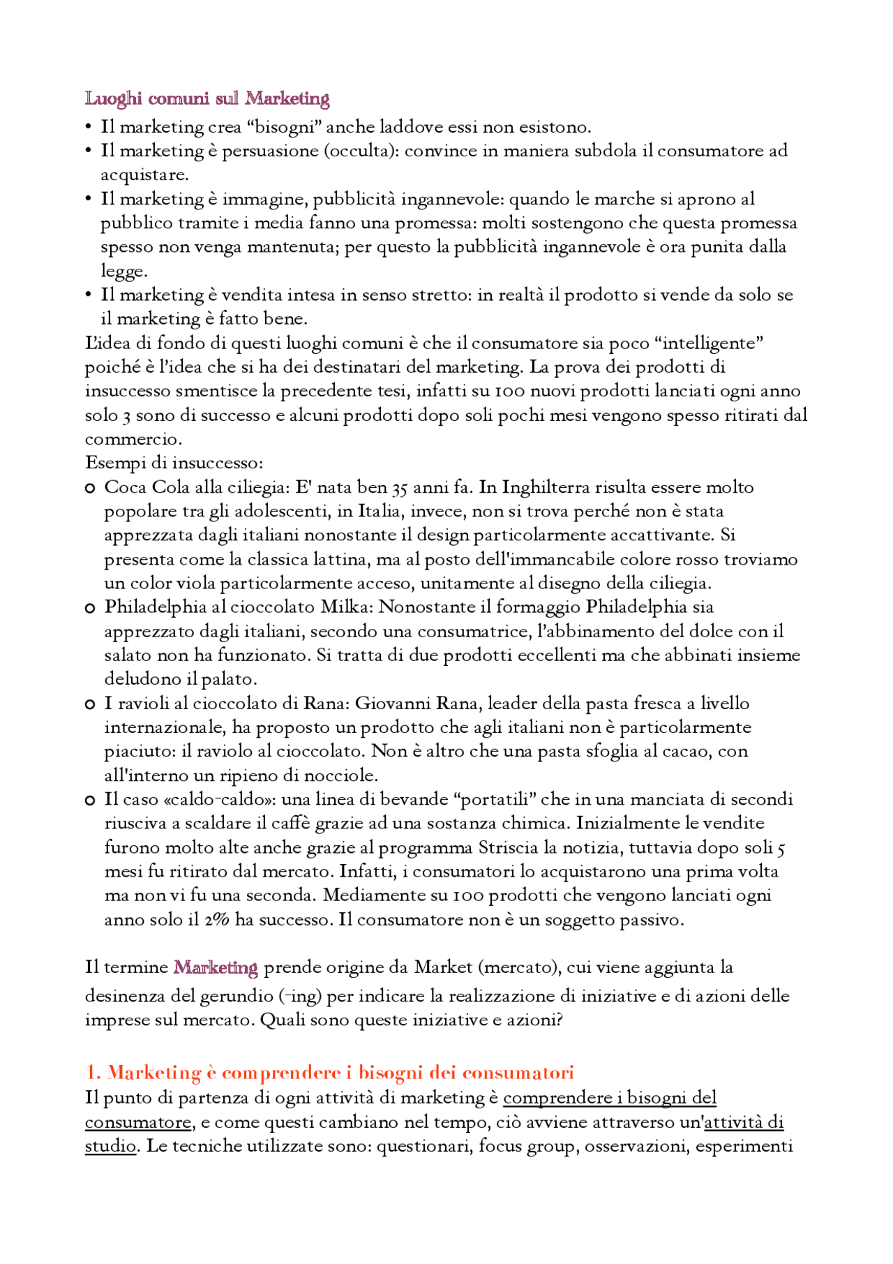 Marketing Strategico | Dispense di Marketing | Docsity