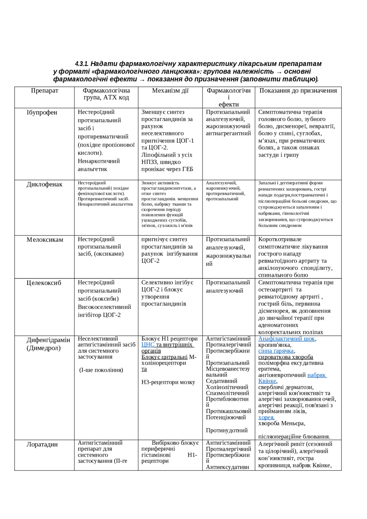 Домашня робота тема 11 Упражнения и задачи Фармакология Docsity