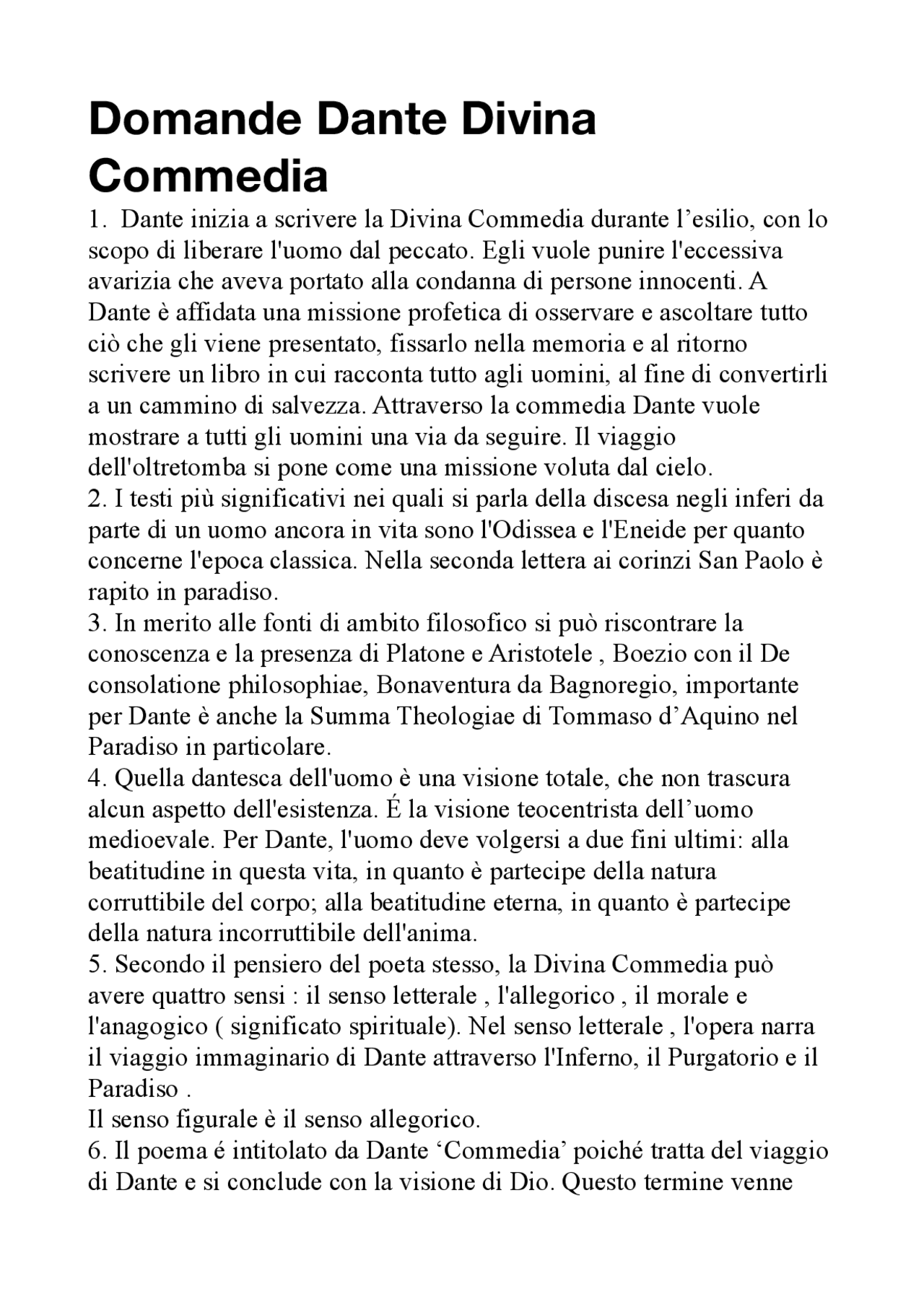 Riassunto vita Dante | Esercizi di Italiano | Docsity