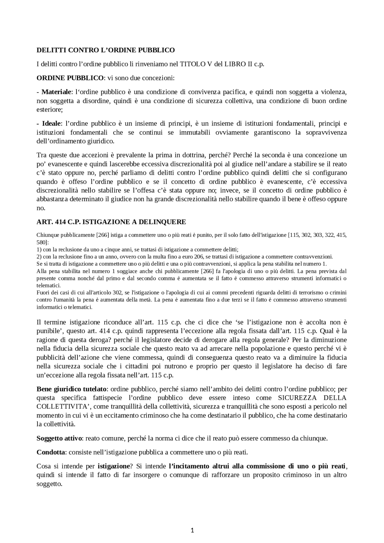 Diritto Penale Speciale Sbobinature Di Diritto Penale Docsity
