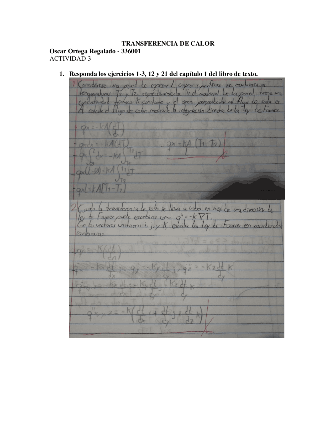 Tercera actividad transferencia de calor | Ejercicios de Transmisión de ...