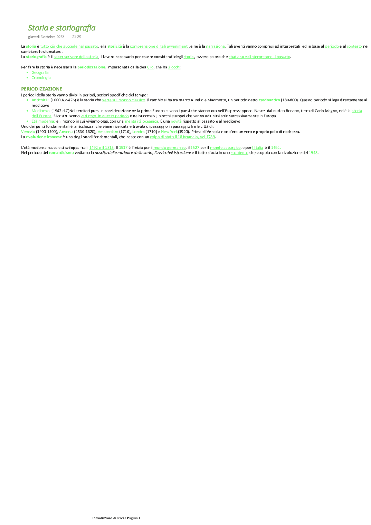 Appunti Di Storia Moderna Appunti Di Storia Moderna Docsity