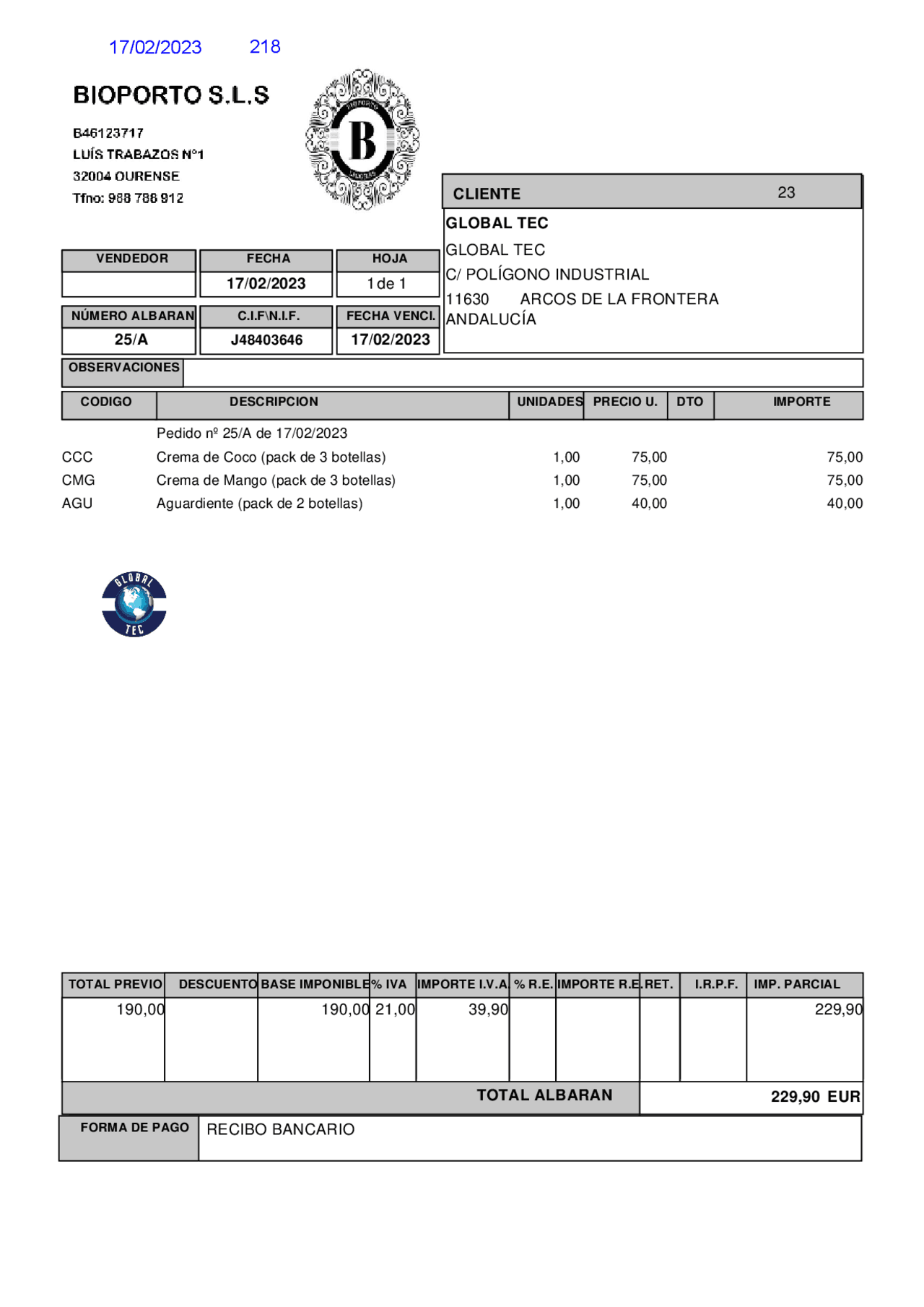 Facturas De Compra Y Venta Ejercicios De Derecho Docsity