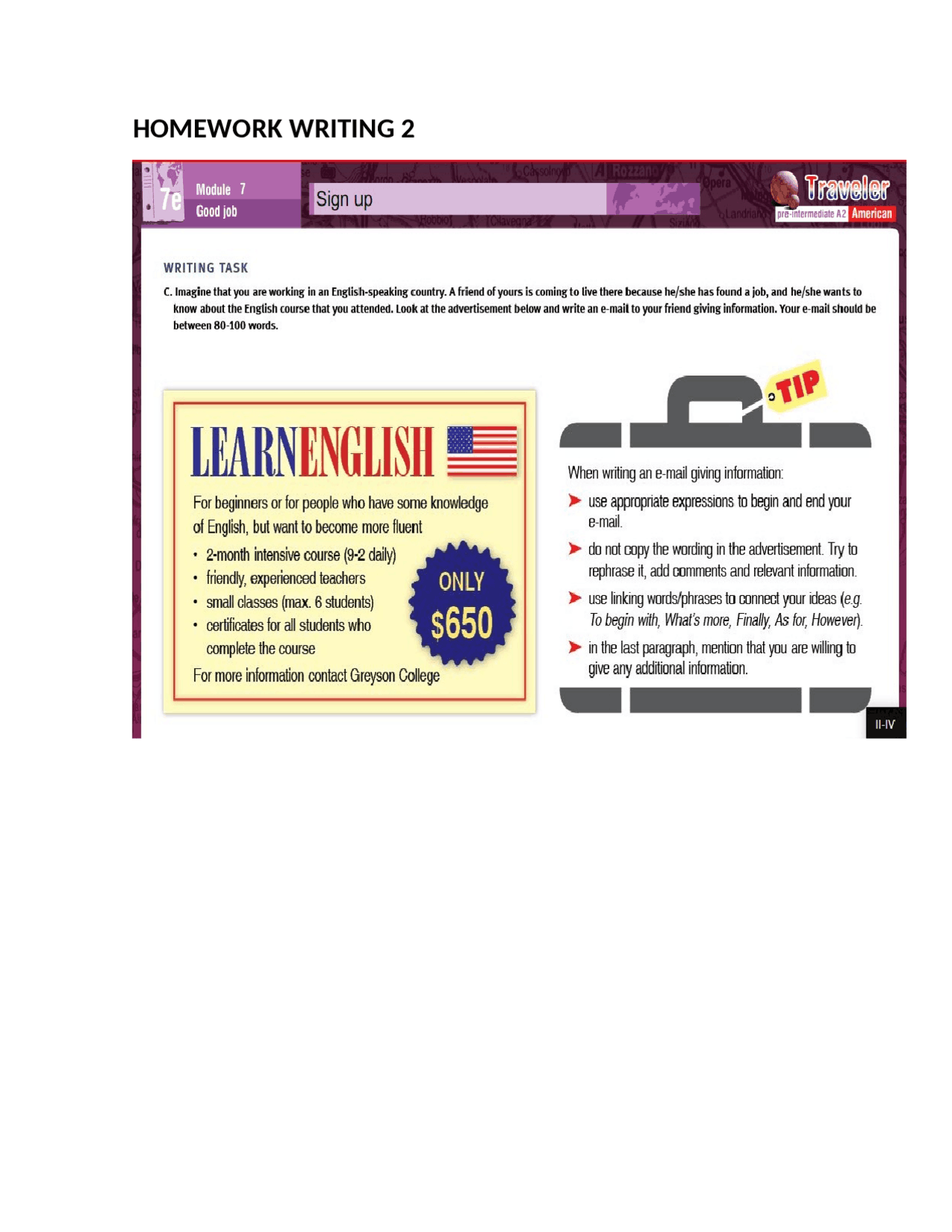 ES EL WRITING DEL INTERMEDIO IV | Apuntes de Inglés | Docsity