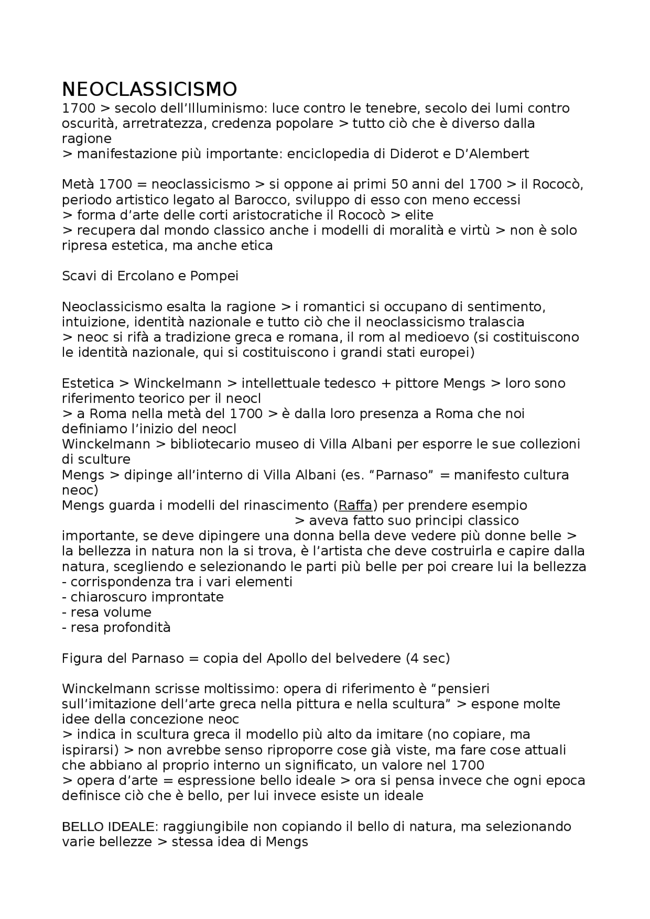 Neoclassicismo Generalità E Artisti Appunti Di Elementi Di Storia