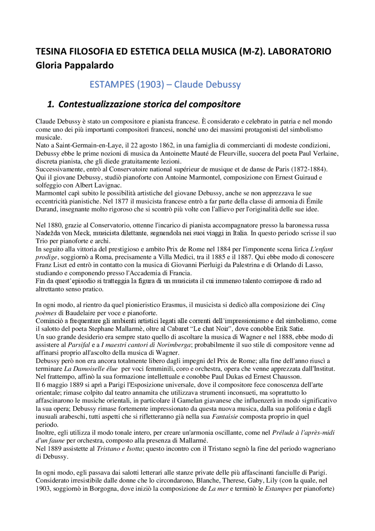 Tesina Parte Di Laboratorio Per Non Frequentanti Prove Desame Di