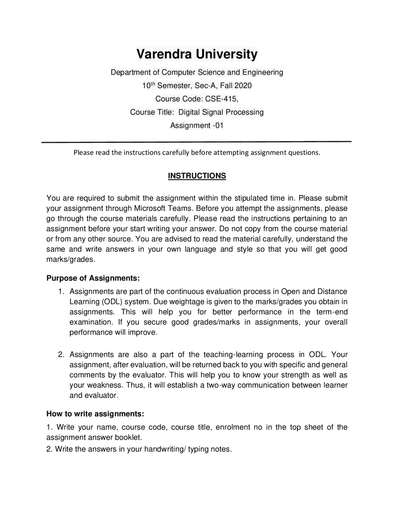 Signal Processing Assignment Graphical And Sequence Reprsesentation
