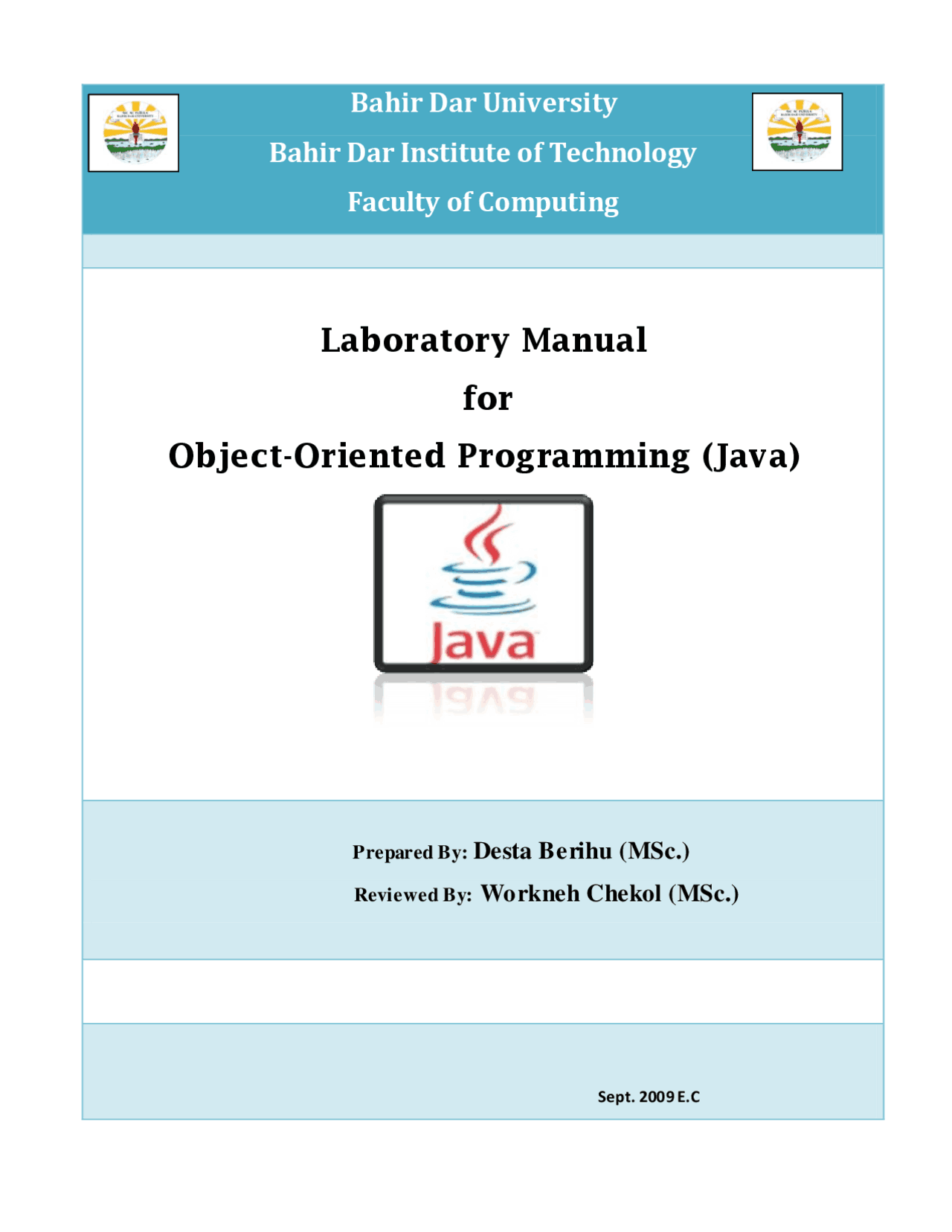 Lab Manual For Beginner Java Developer Lecture Notes Computer Science