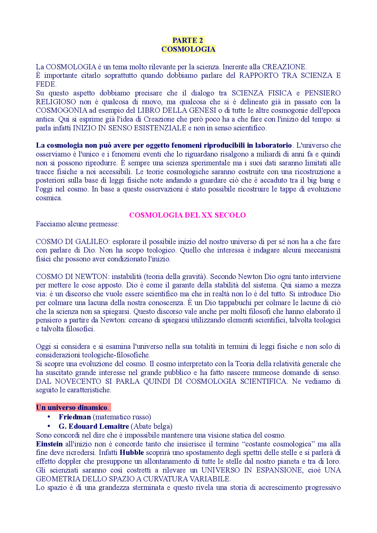 Scienza E Fede Seconda Parte Appunti Di Teologia Ii Docsity