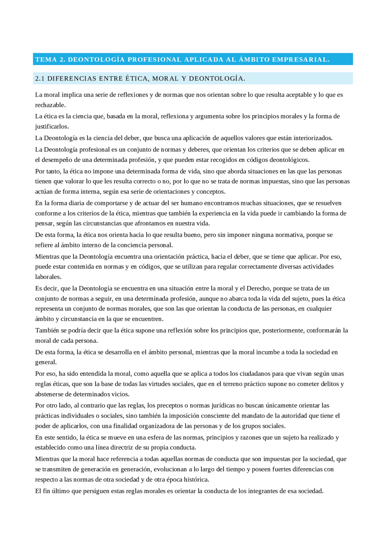 Temas DeontologÍa Ade Vicalvaro Apuntes De Deontología Docsity