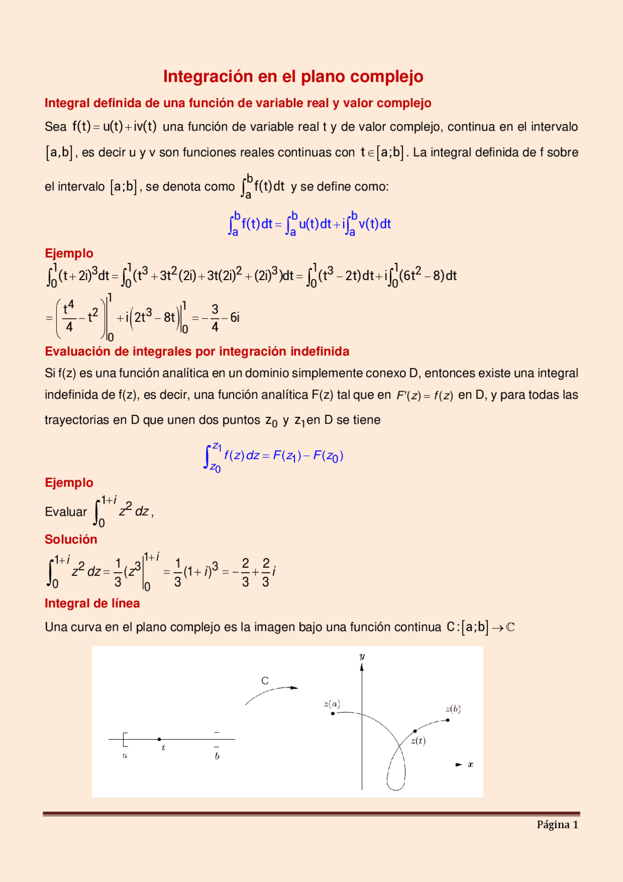 Integracion compleja en variable compleja | Apuntes de Señales y ...