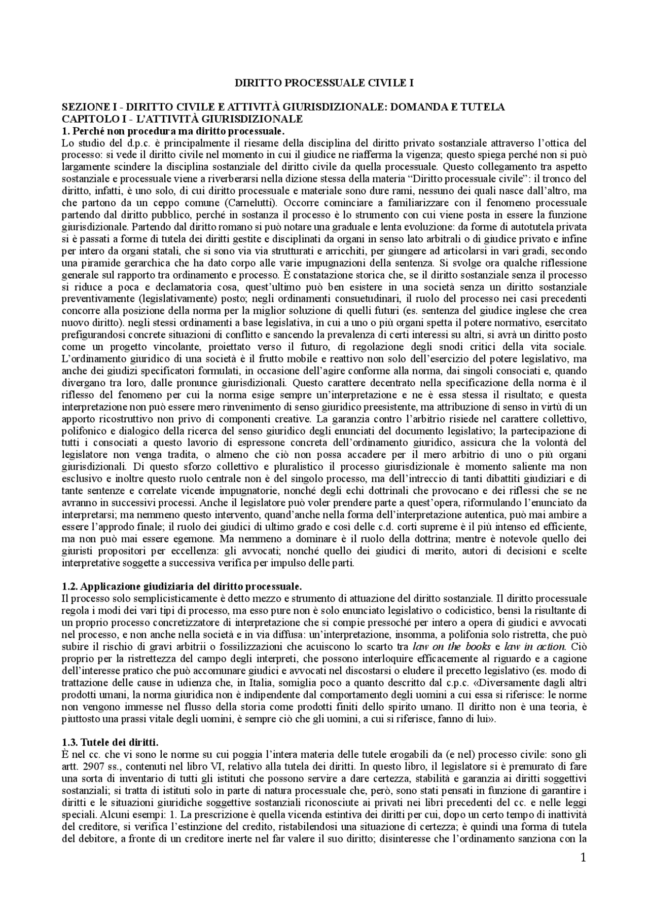 Procedura Civile Appunti Dispense Di Diritto Processuale Docsity