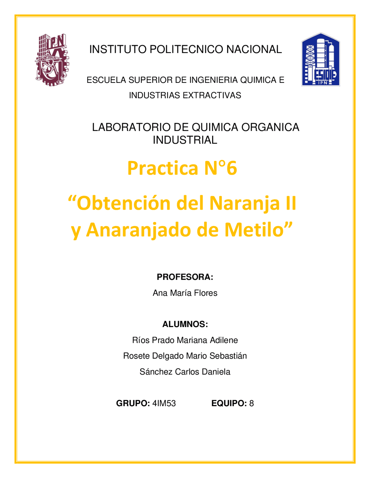 Práctica De Laboratorio Ejercicios De Química Orgánica Docsity