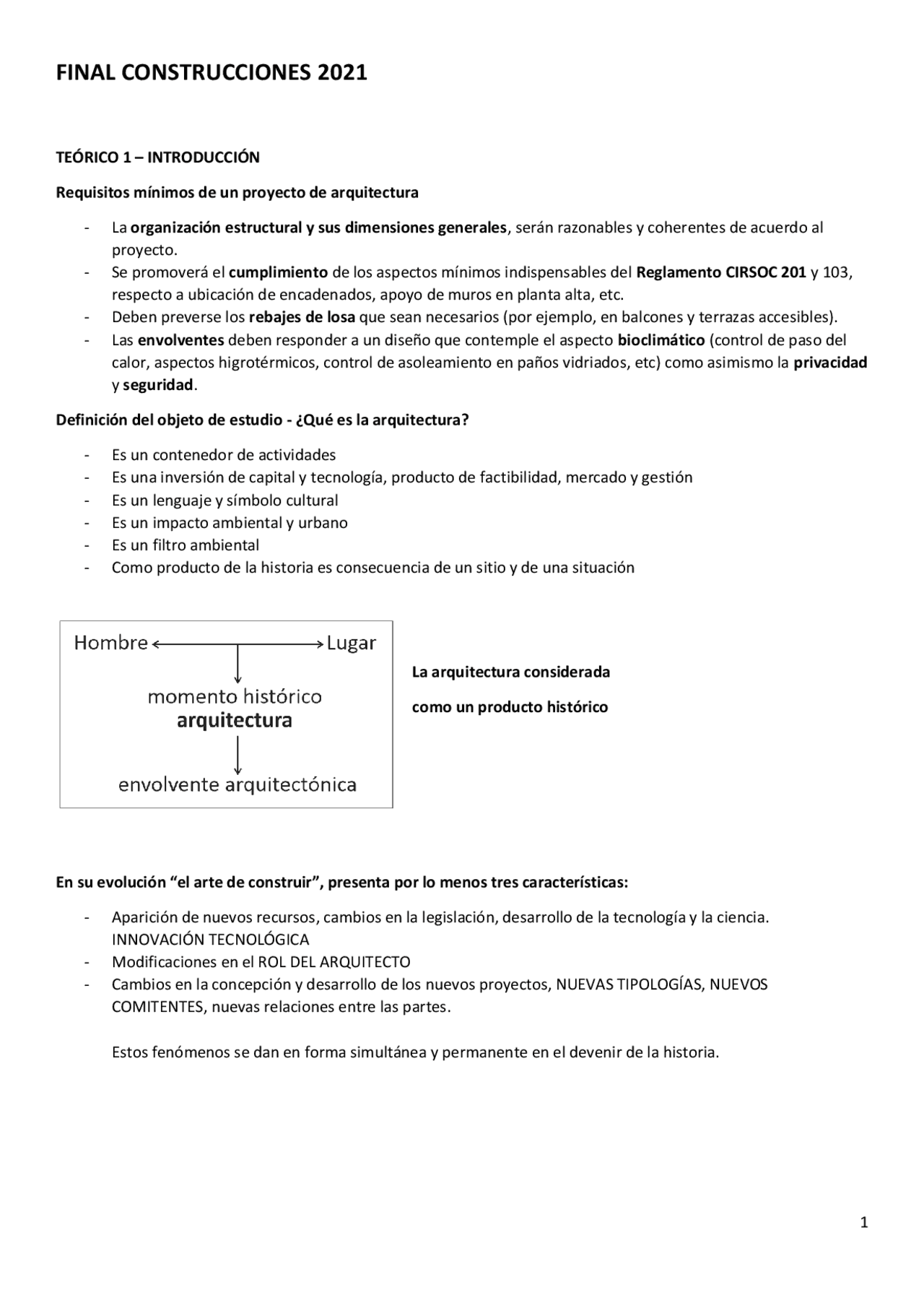 Construcciones 1 Resumen Final Resúmenes De Construcción Docsity