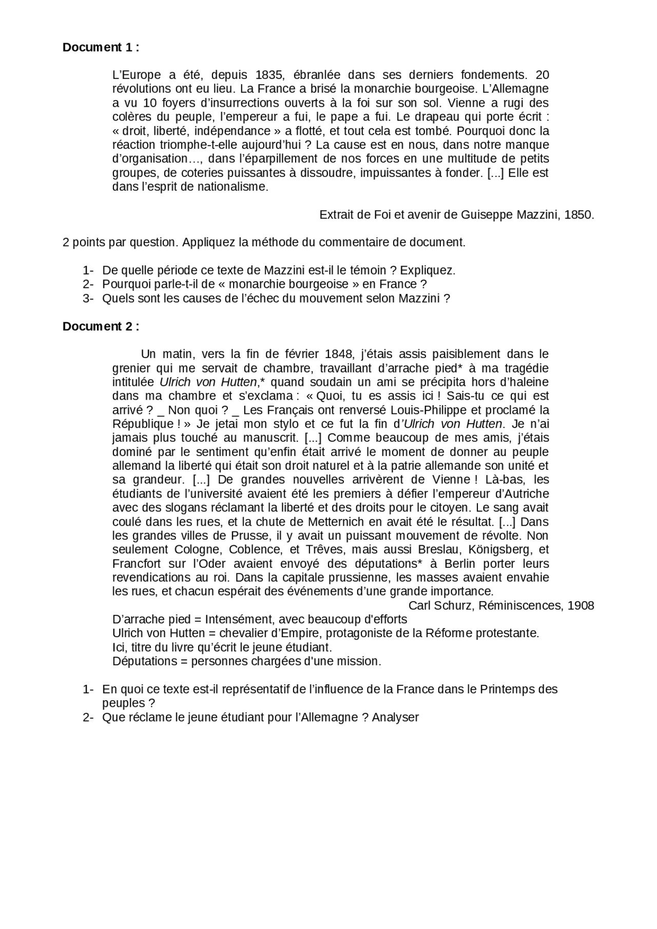 These Are Exercises That Can Help To Practice For The Esabac Exam