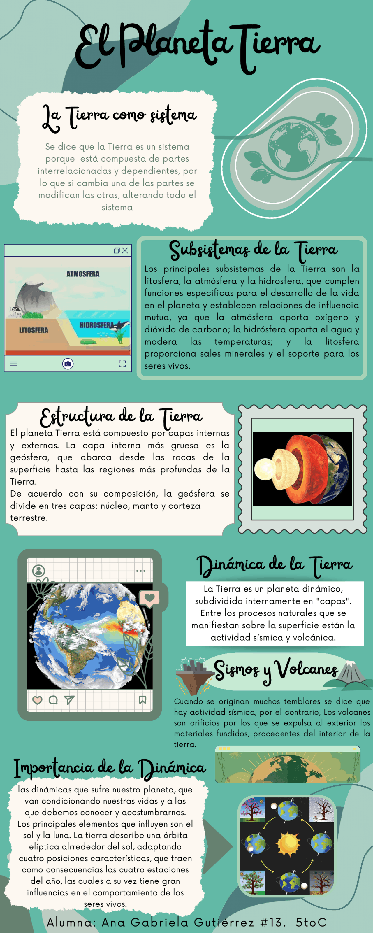 El planeta tierra como sistema (Infografía) | Esquemas y mapas conceptuales de Ciencias de la ...