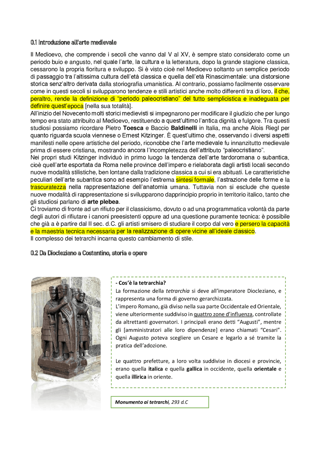 Lezione 1, storia dell'arte medievale | Sbobinature di Storia dell'arte ...