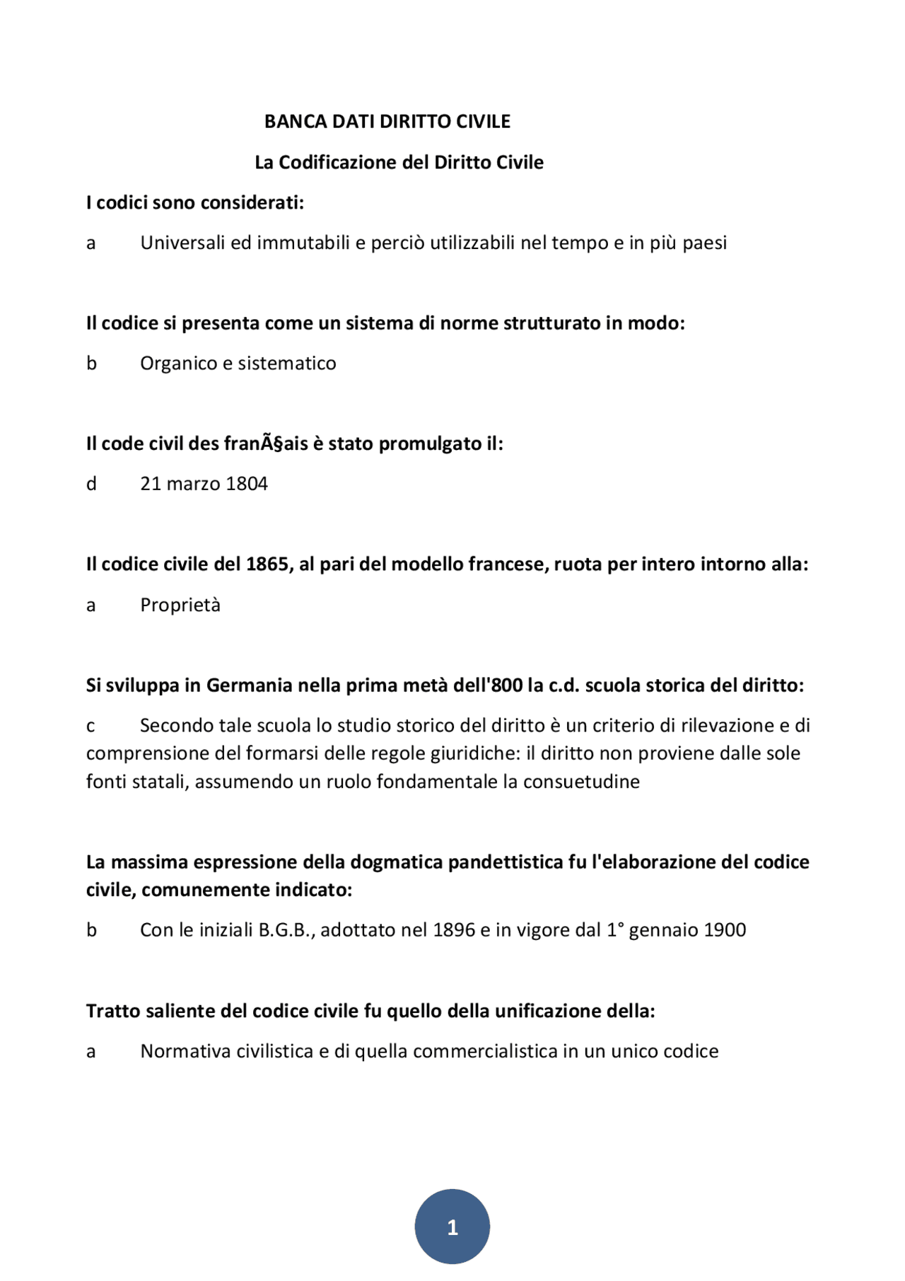Diritto Civile Pegaso Lmg01 Prove Desame Di Diritto Civile Docsity