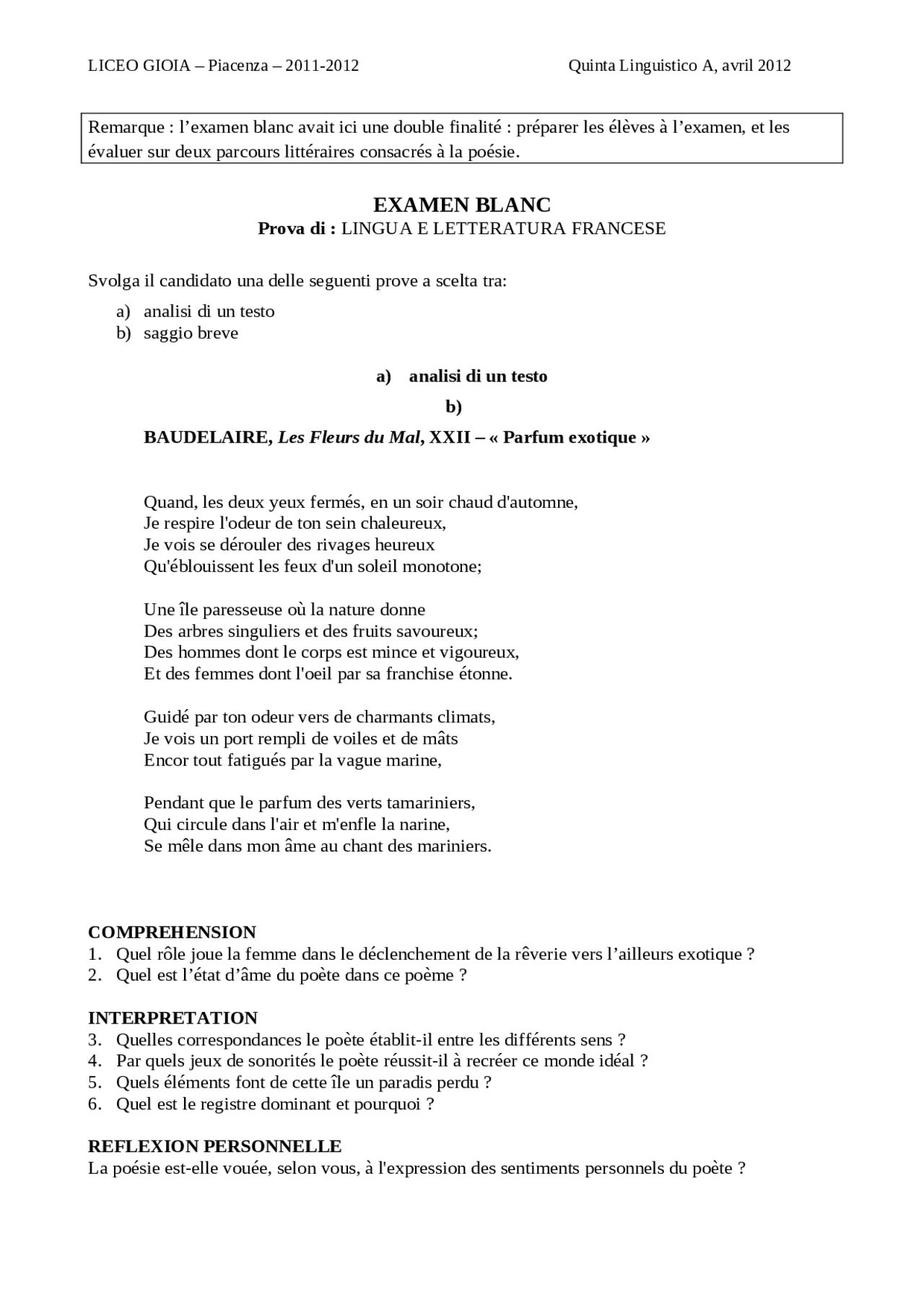 These Are Exercises That Can Help To Practice For The Esabac Exam