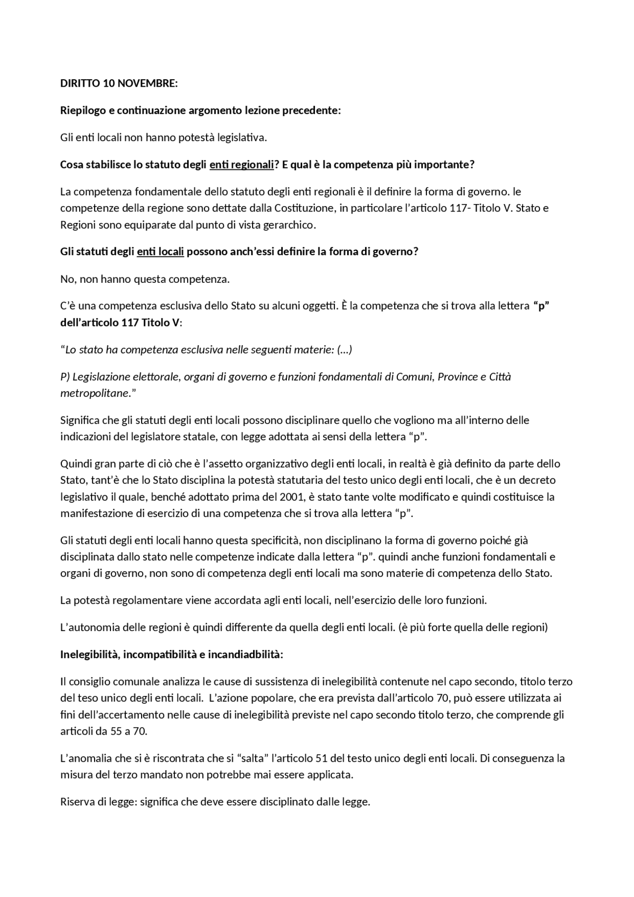 Appunti Delle Lezioni Di Diritto Appunti Di Diritto Docsity