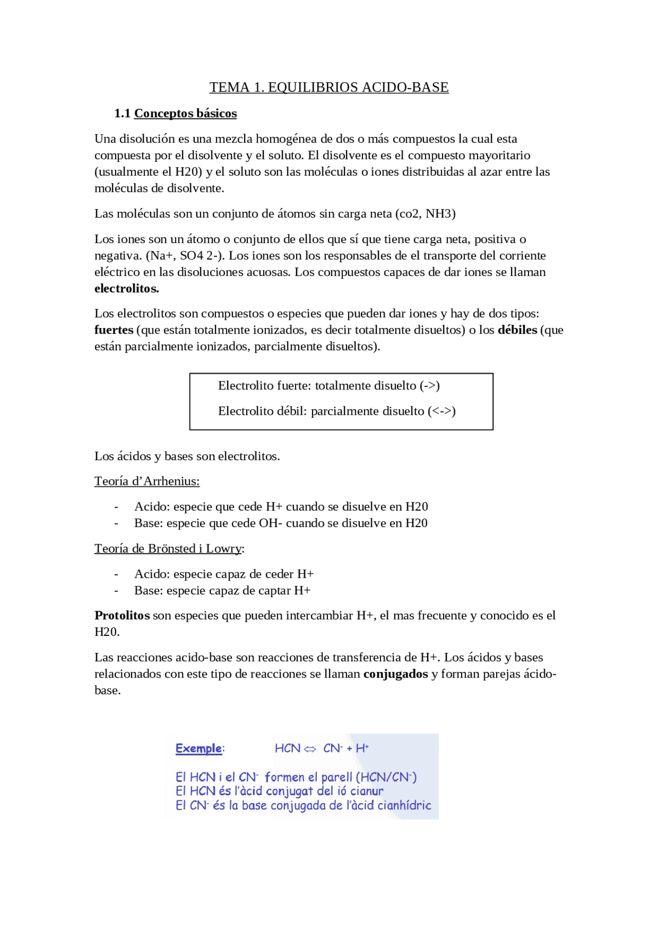 Resumen Qda Para Acidos Y Bases Resúmenes De Química Docsity