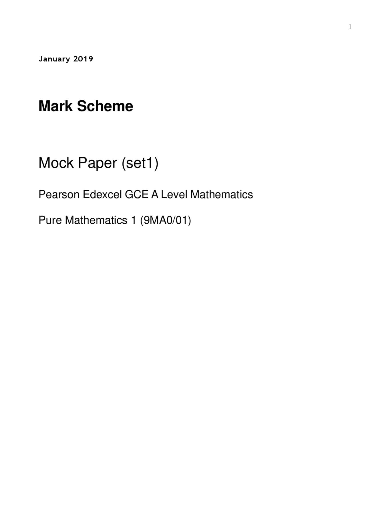 2019a2mathspaper1markscheme Exams Nursing Docsity