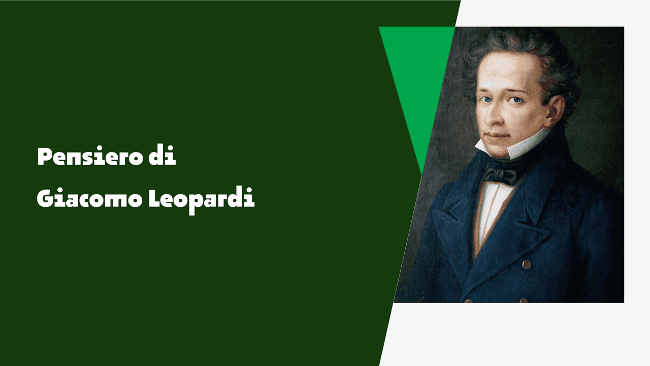 Leopardi - pensiero e filosofia | Diapositivas de Italiano | Docsity