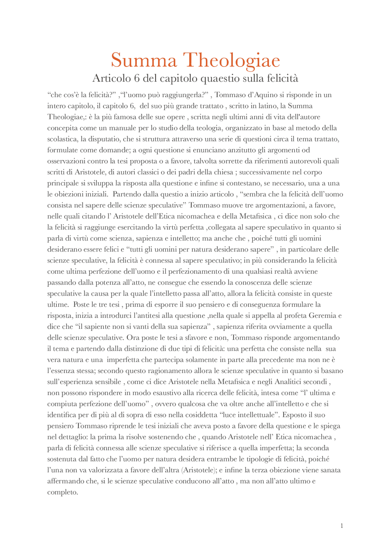 Summa theologiae Tommaso D'aquino | Study Guides, Projects, Research of ... Summa theologiae Tommaso D'aquino | Study Guides, Projects, Research of ...