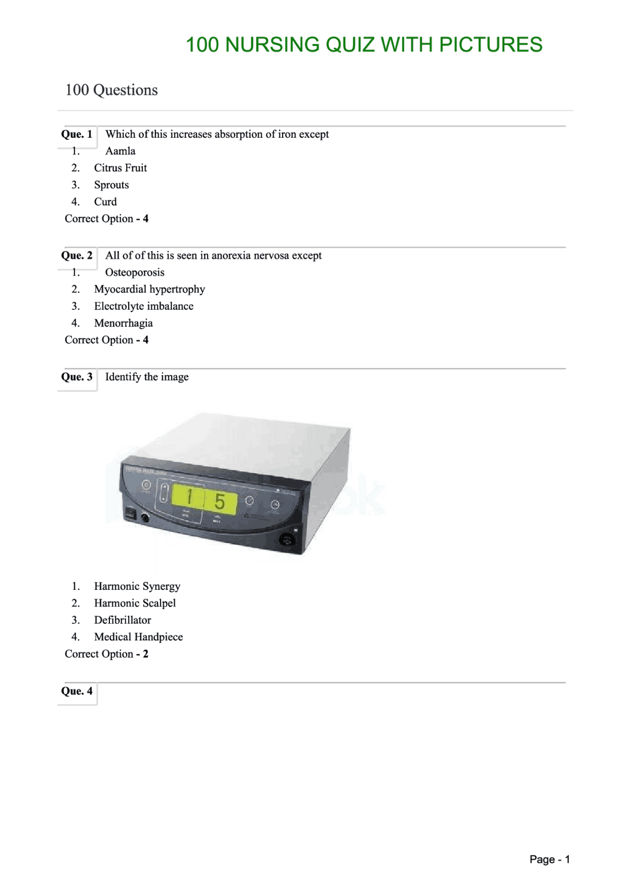 Nursing quiz ! nursing mcq | Quizzes Nursing | Docsity