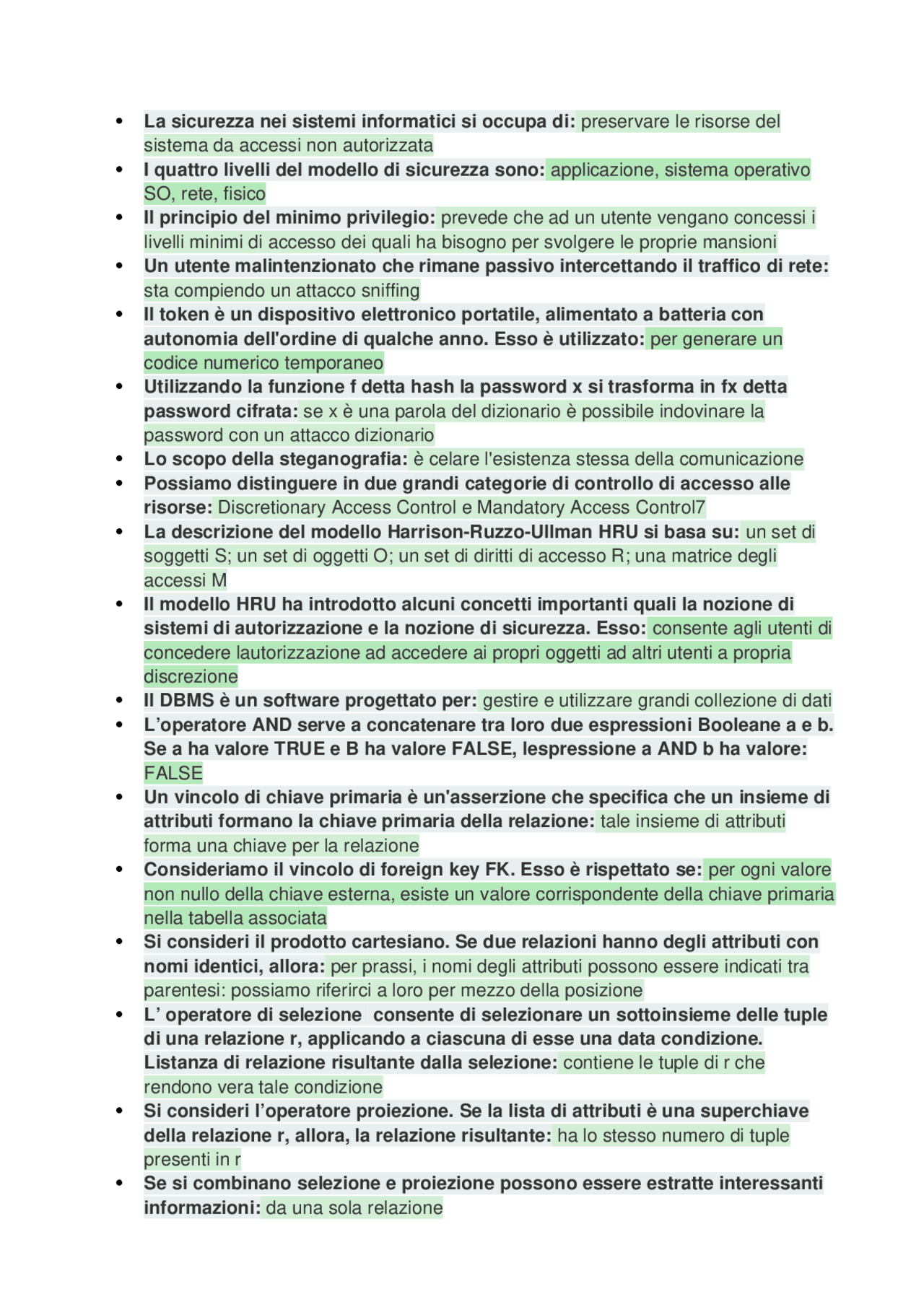 Elementi Di Informatica Panieri Di Elementi Di Informatica Docsity