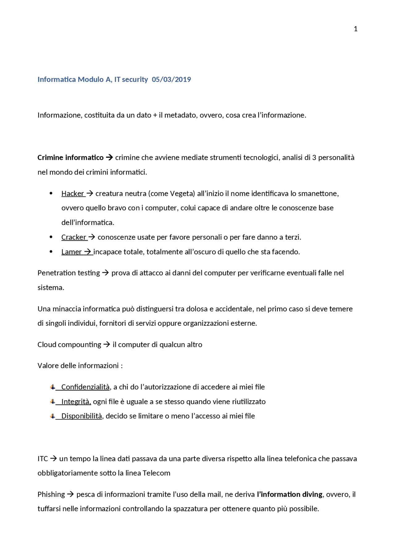 It Security Info Base E Informatica Umanistica Schemi E Mappe