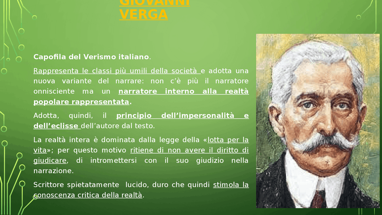 Giovanni Vergala Vita Schemi E Mappe Concettuali Di Italiano Docsity