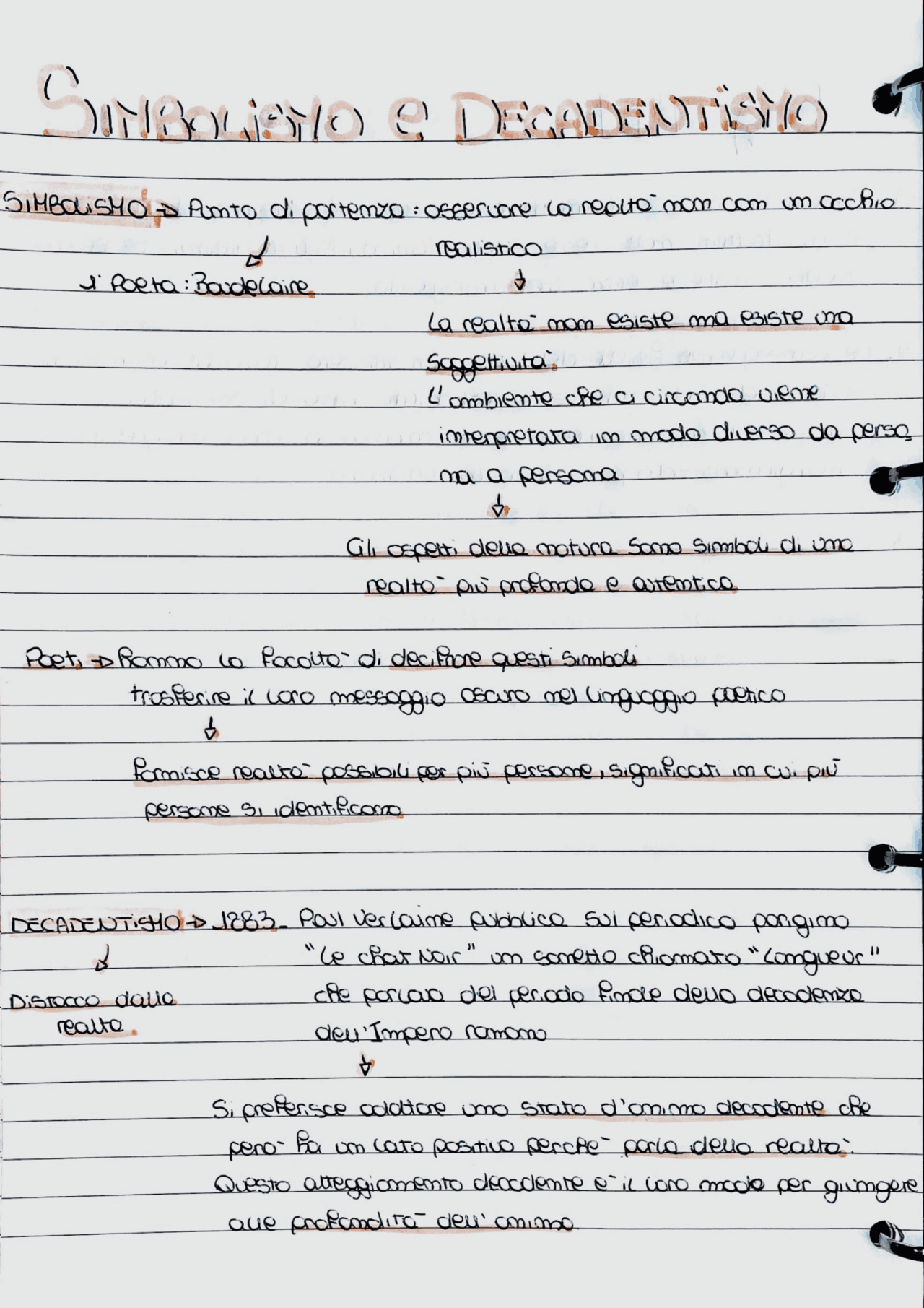 Simbolismo E Decadentismo Appunti Di Italiano Docsity