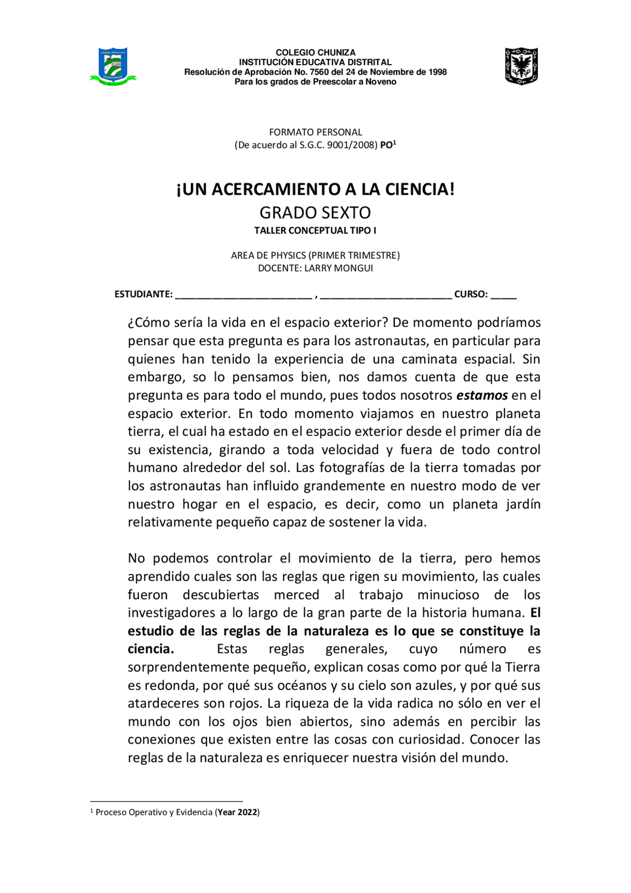Un Acercamiento A La Ciencia Monografías Ensayos De Física Docsity