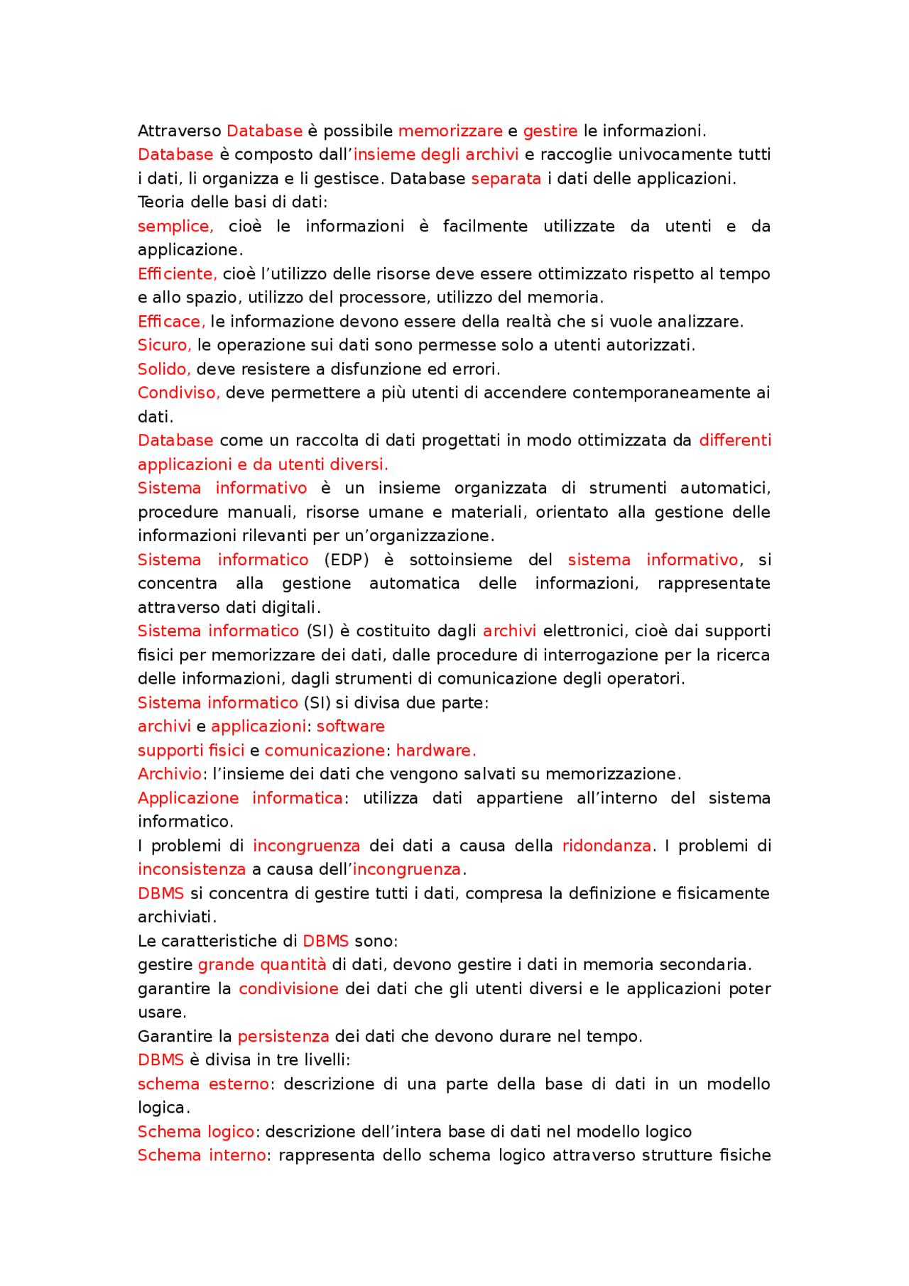 Corso Di Informatica C E C 2 Sintesi Del Corso Di Informatica Docsity