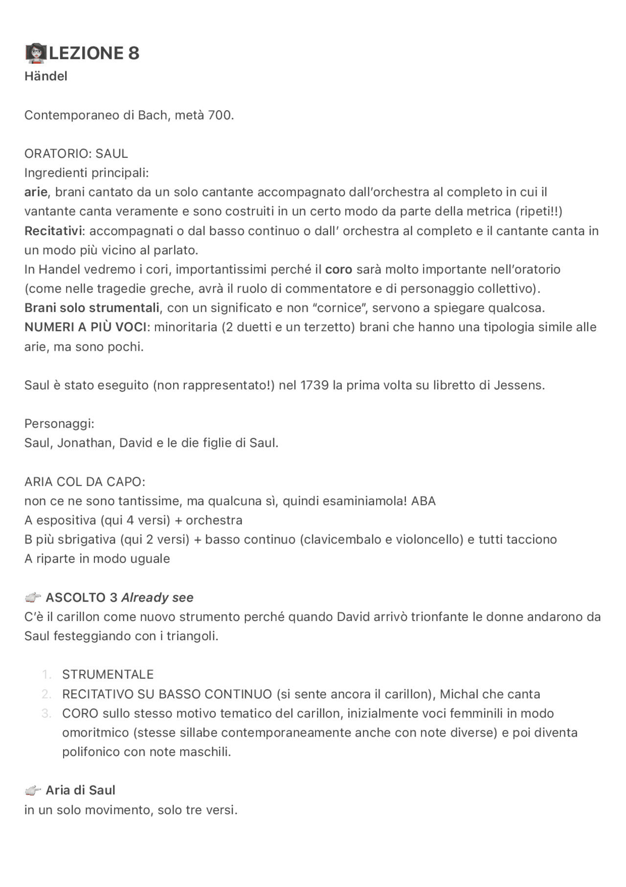 Appunti "Storia della Musica", lezione 8 cap. 65 | Transcriptions de Histoire de la Musique ...